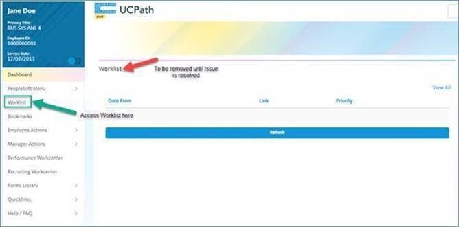 UCPath Alert: Worklist Issue on Dashboard - Resolved | UCLA Central Resource Unit